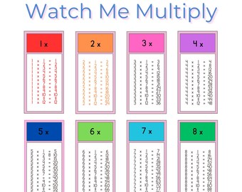 Watch Me Multiply - Pink Times Table Chart | Printable Multiplication ...