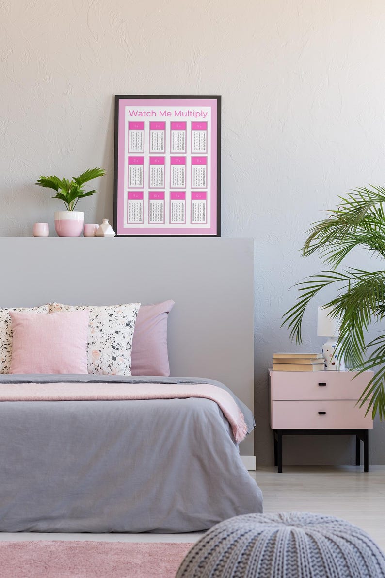 Watch Me Multiply - Pink Times Table Chart | Printable Multiplication ...