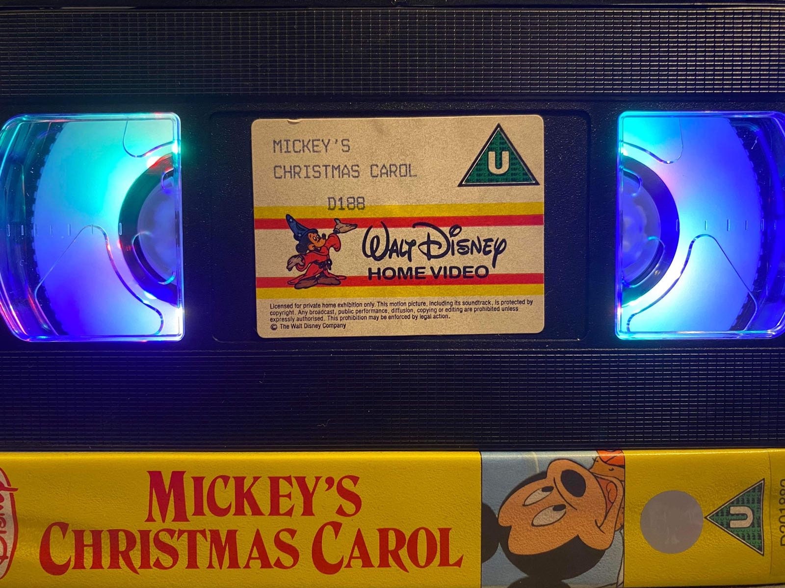 Mickeys Christmas Carol VHS Videotape Light W/original Box Novelty Gift ...