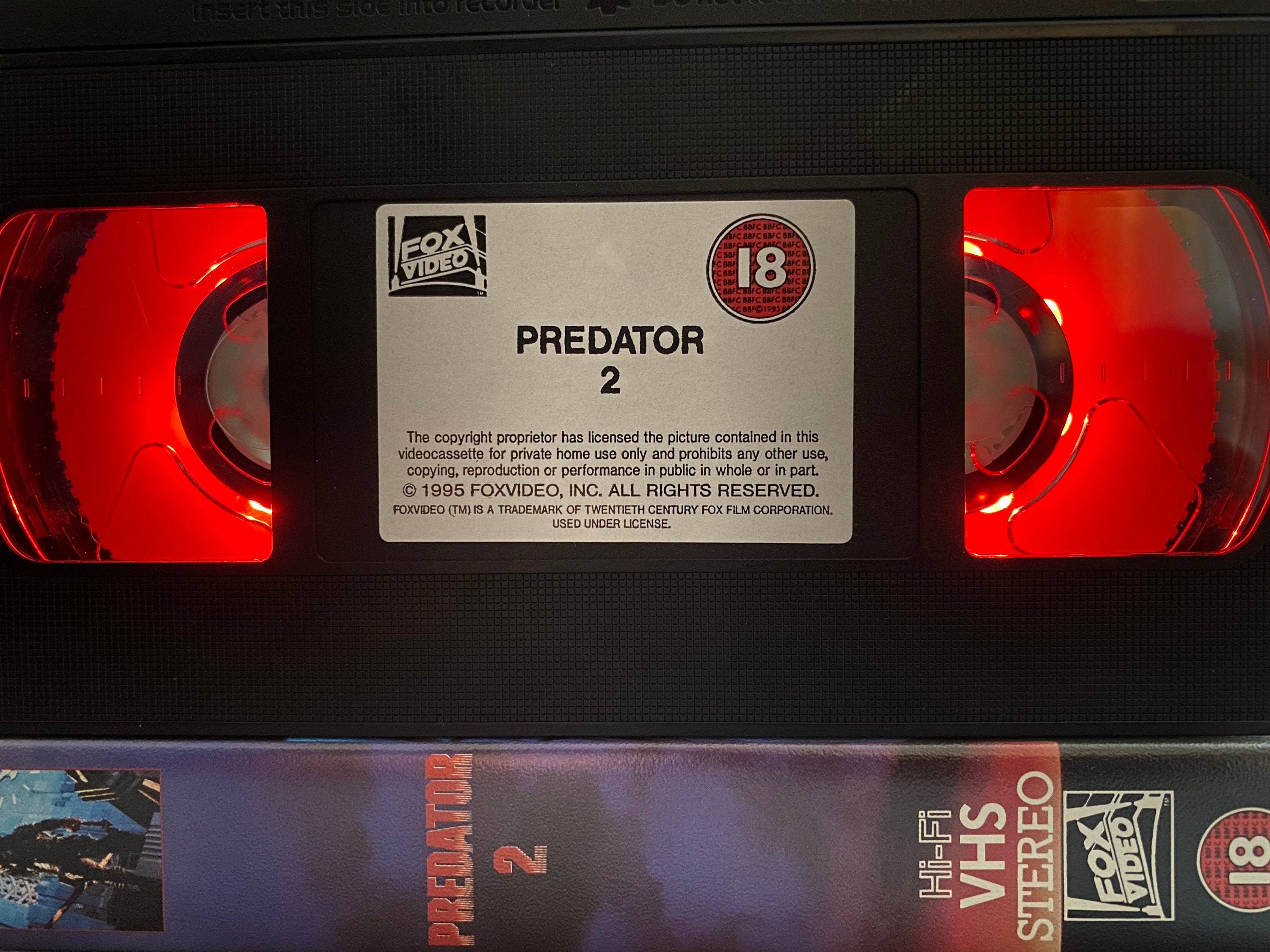 Predator 2 VHS Videotape Light W/original Box Novelty Gift - Etsy