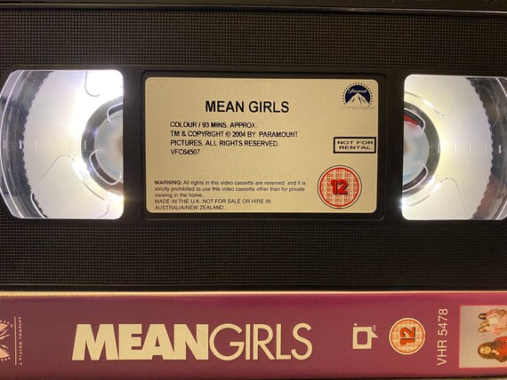 Mean Girls VHS Videotape Light W/0riginal Box Novelty Gift - Etsy