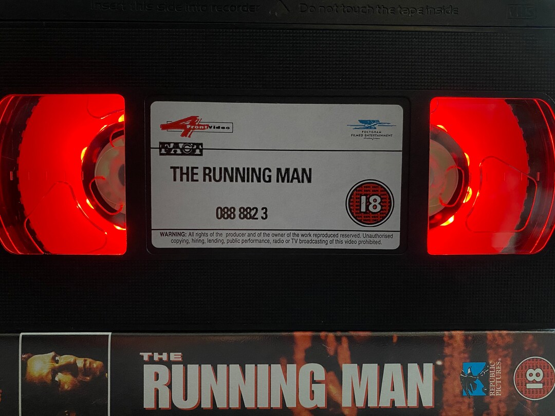 Running Man - Stephen King - VHS Videotape Light W/original Box ...