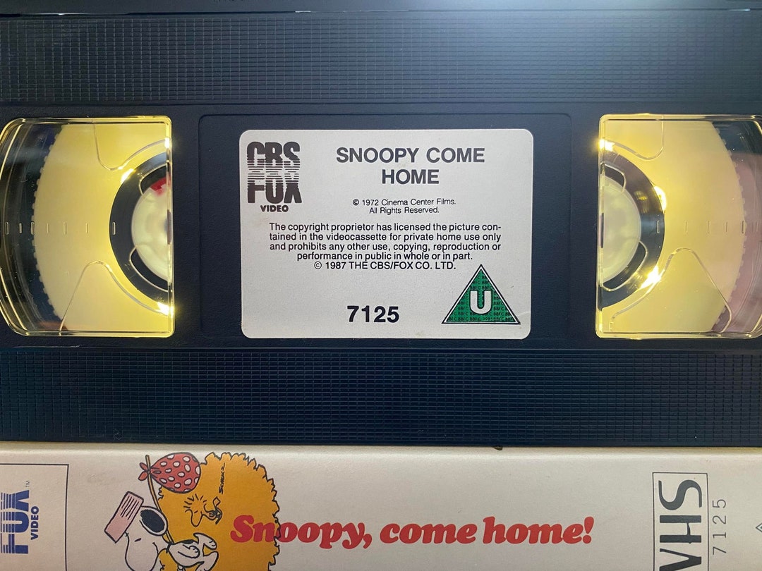 Snoopy, Come Home VHS Videotape Light W/original Box Novelty Gift - Etsy