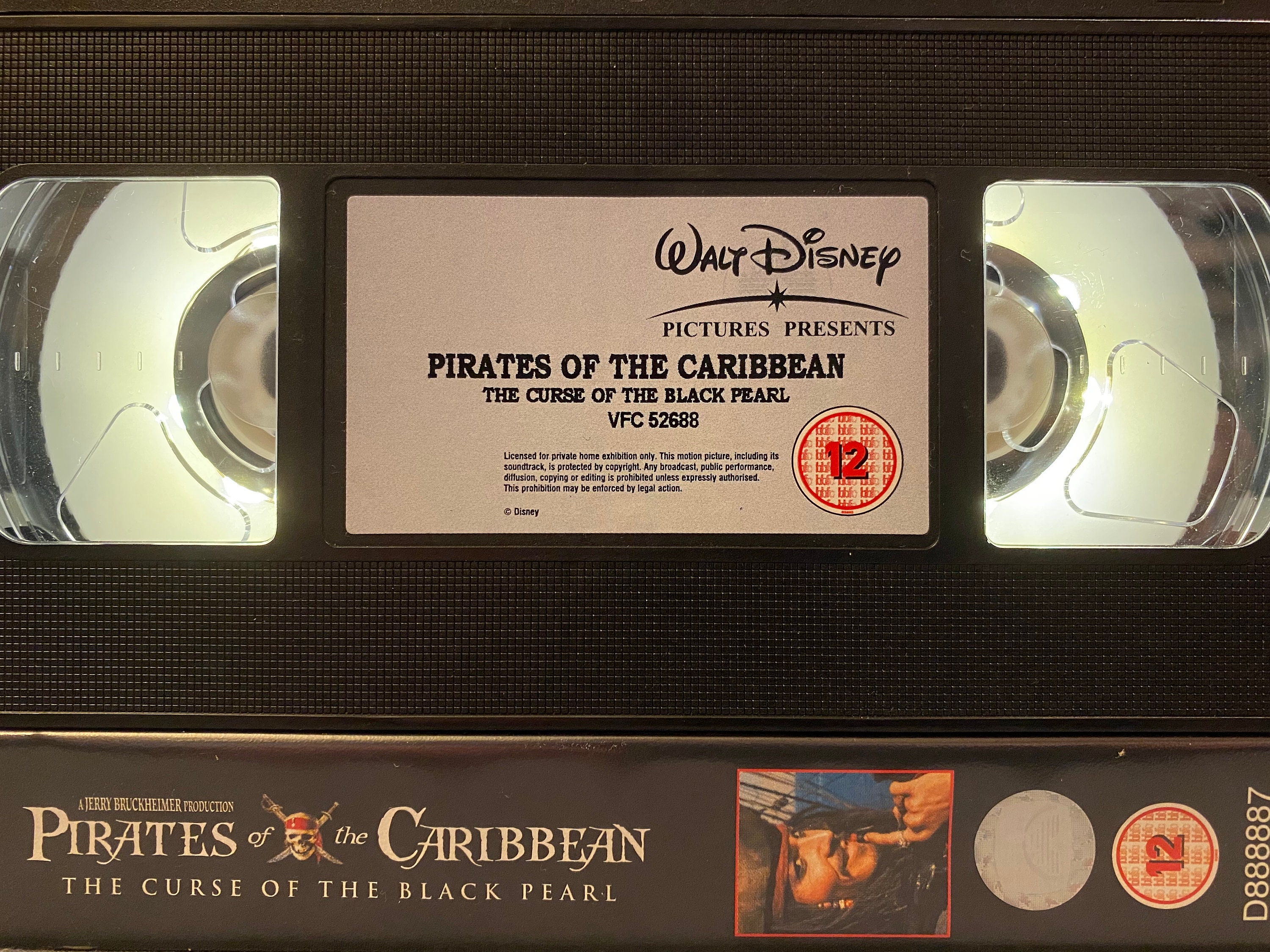 Pirates of the Caribbean VHS Videotape Light W/ Original Box Novelty ...