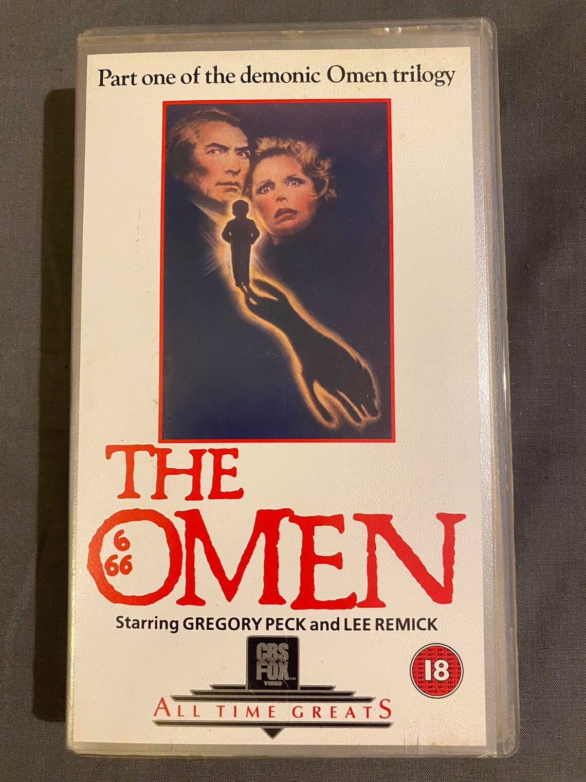 The Omen VHS Video Tape Light W/ Original Box Horror Movie Novelty Gift ...