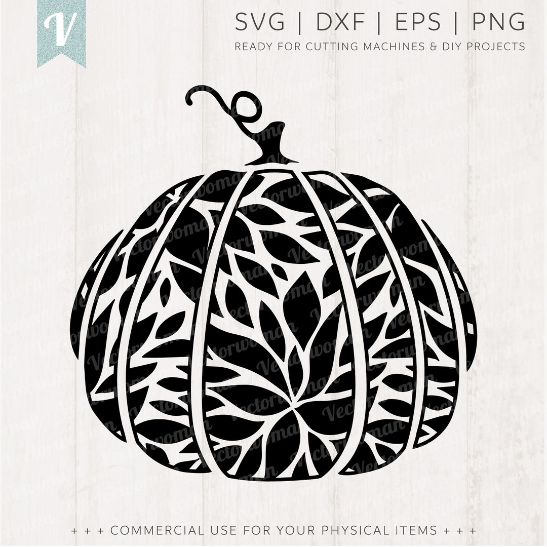 Pumpkin SVG, Pumpkin Floral Pattern SVG, Pumpkin SVG File, Fall Svg ...