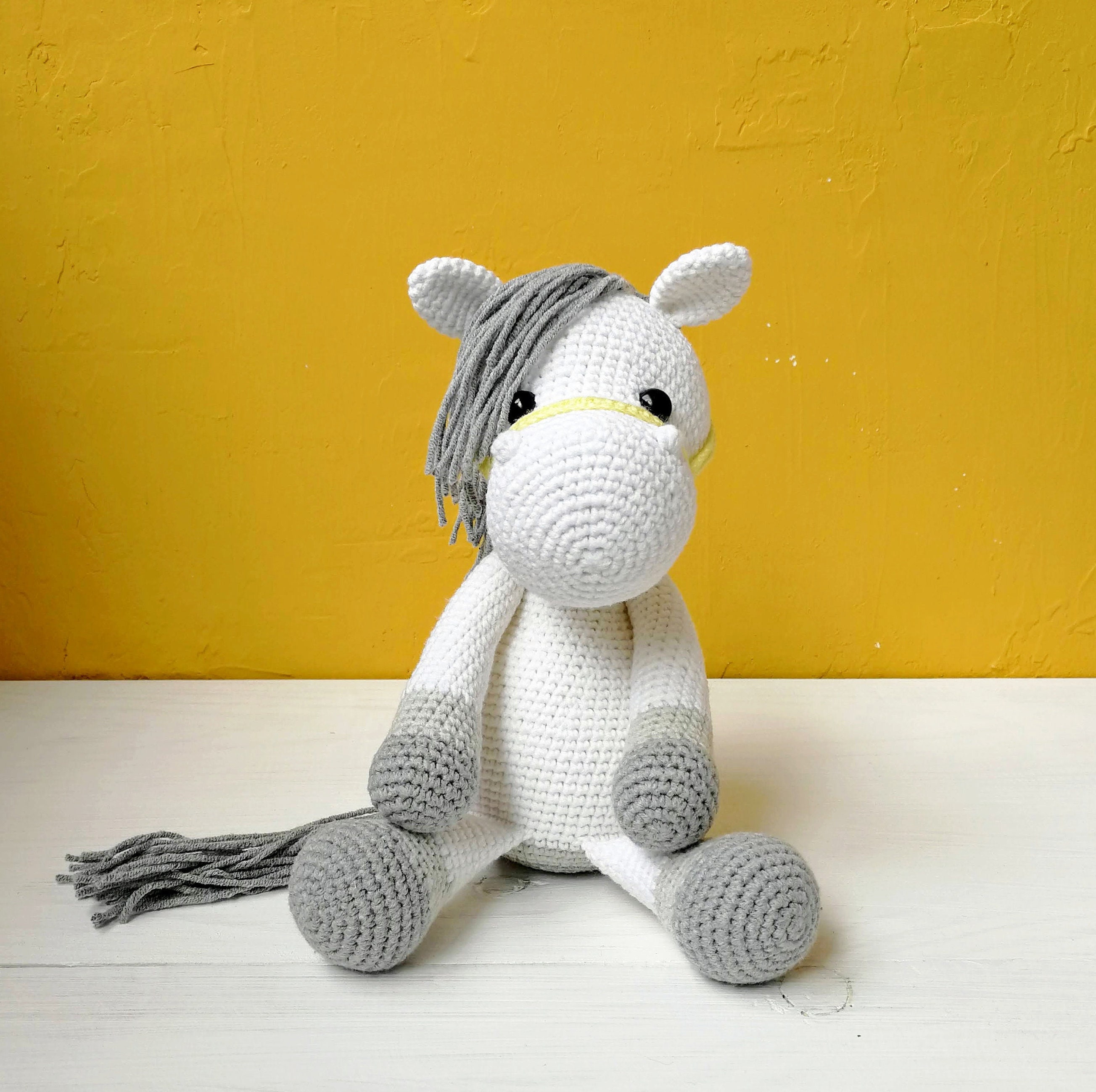 Stuffed toy white Horse is a beautiful gift for a baby girl | Etsy