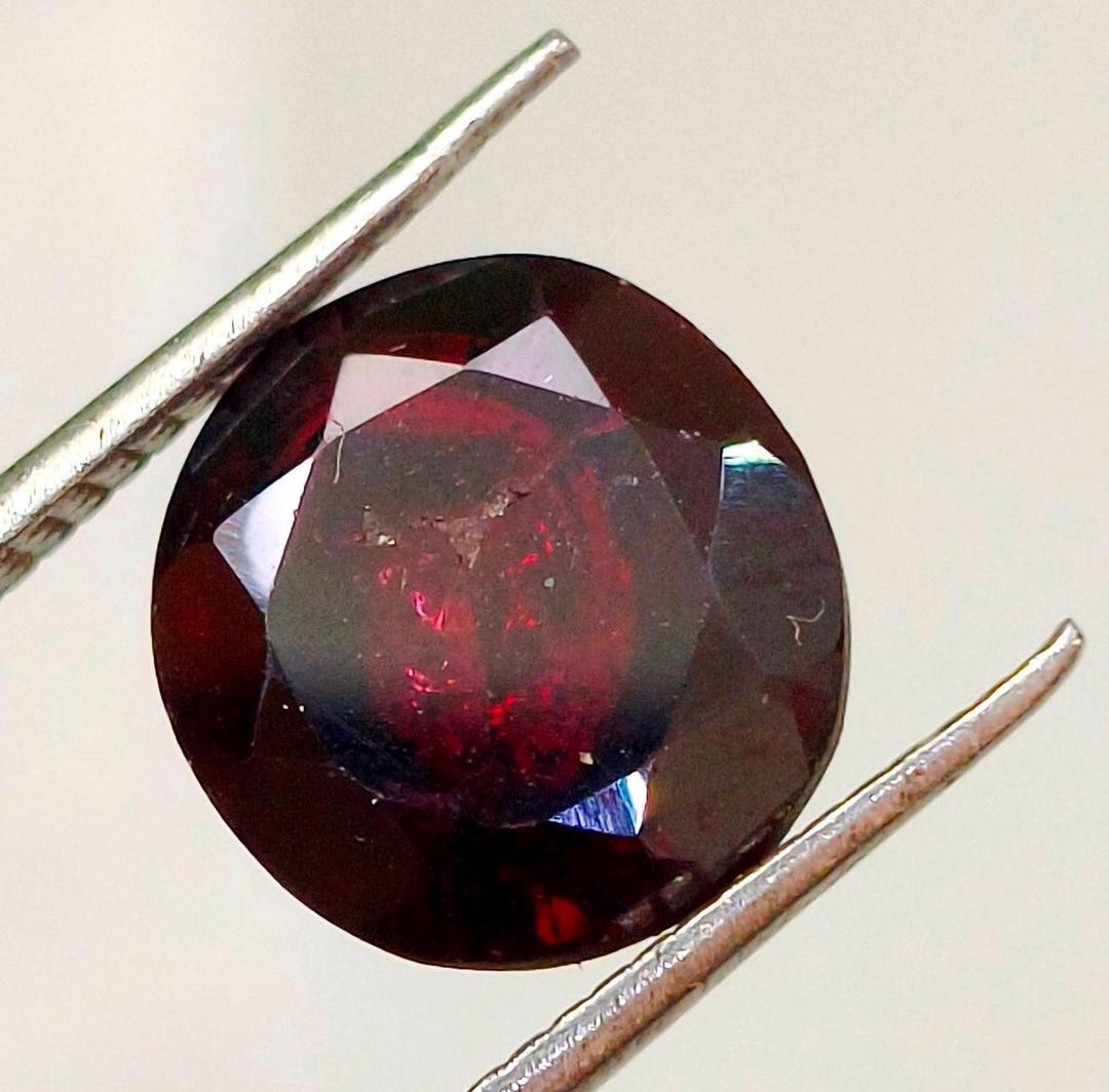 Natural Red Garnet Round Cut Loose Gemstone Genuine Garnet Red Round ...