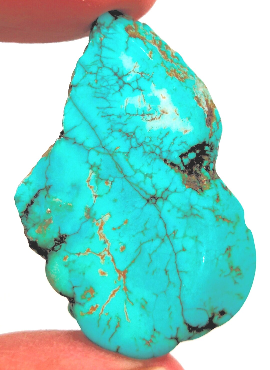Natural Blue Turquoise Slab: Uncut Polished Gemstone - Etsy