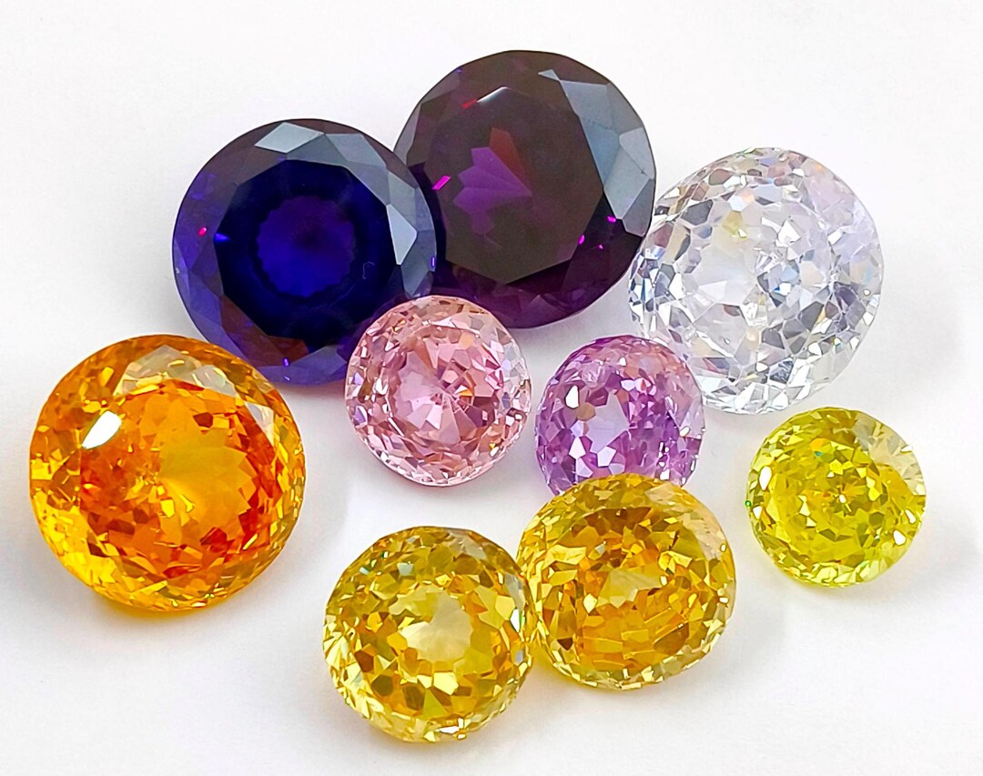 Natural Zircon Multi Color Round Shape Loose Gemstone Zircon Multi ...