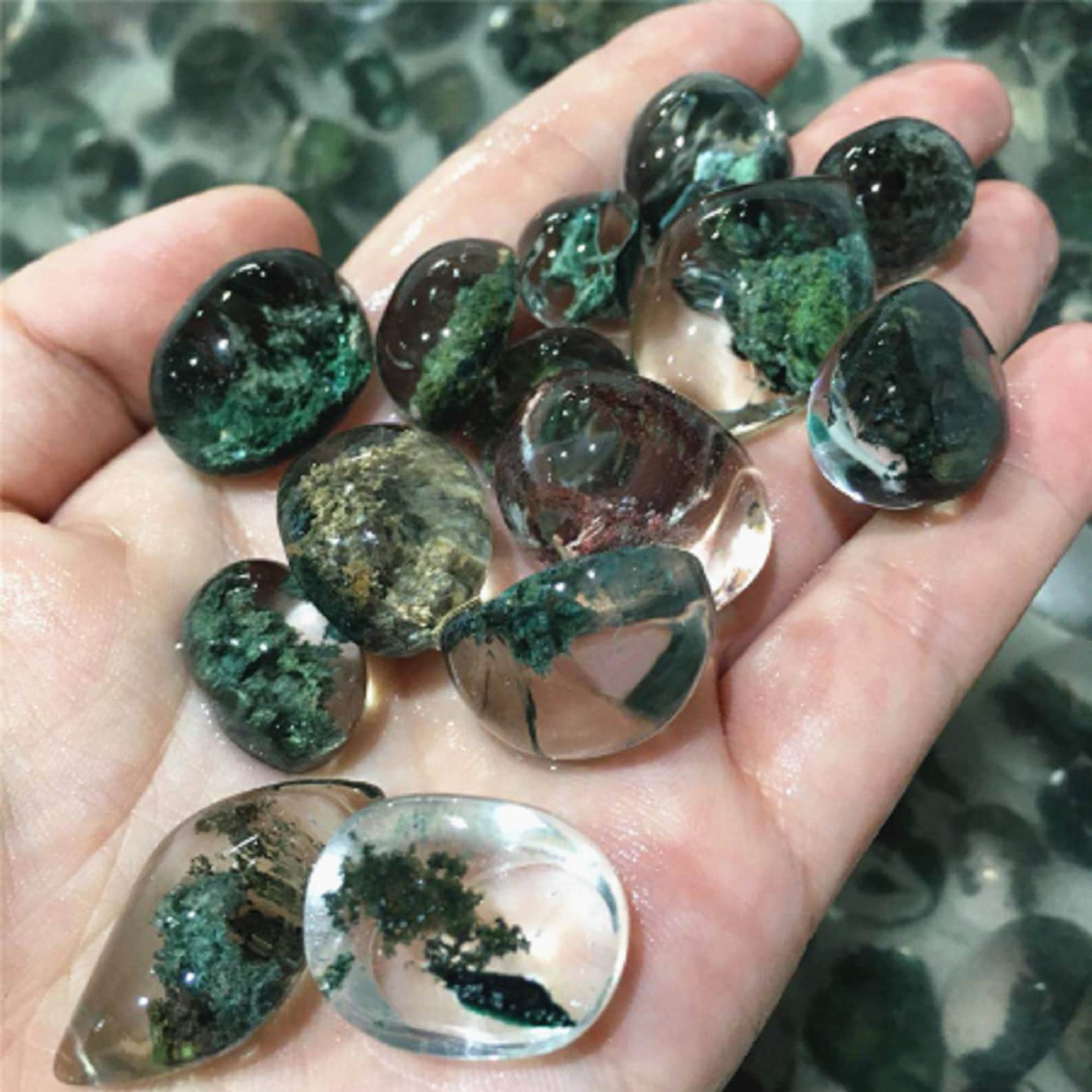 2pcs/Random Natural Ghost Phantom Quartz Crystal Stone Gem | Etsy