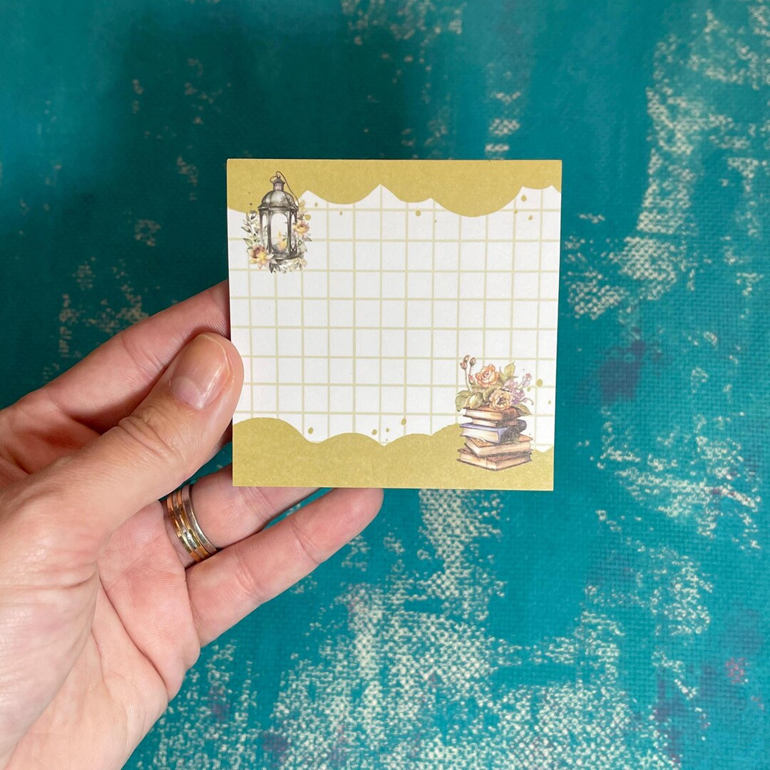 Sticky Notes 7x7 Cm Old Books Illustrated Stationery - Etsy