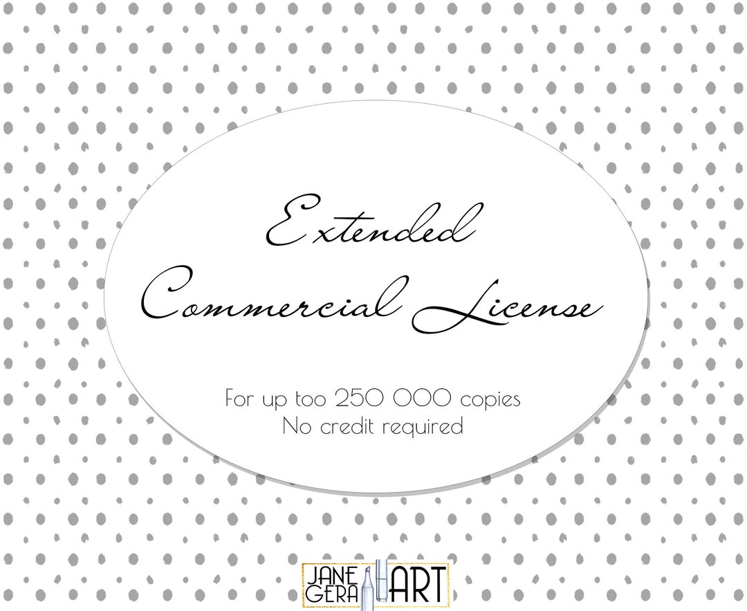 Extended Commercial License Clipart No Credit Required One License ...