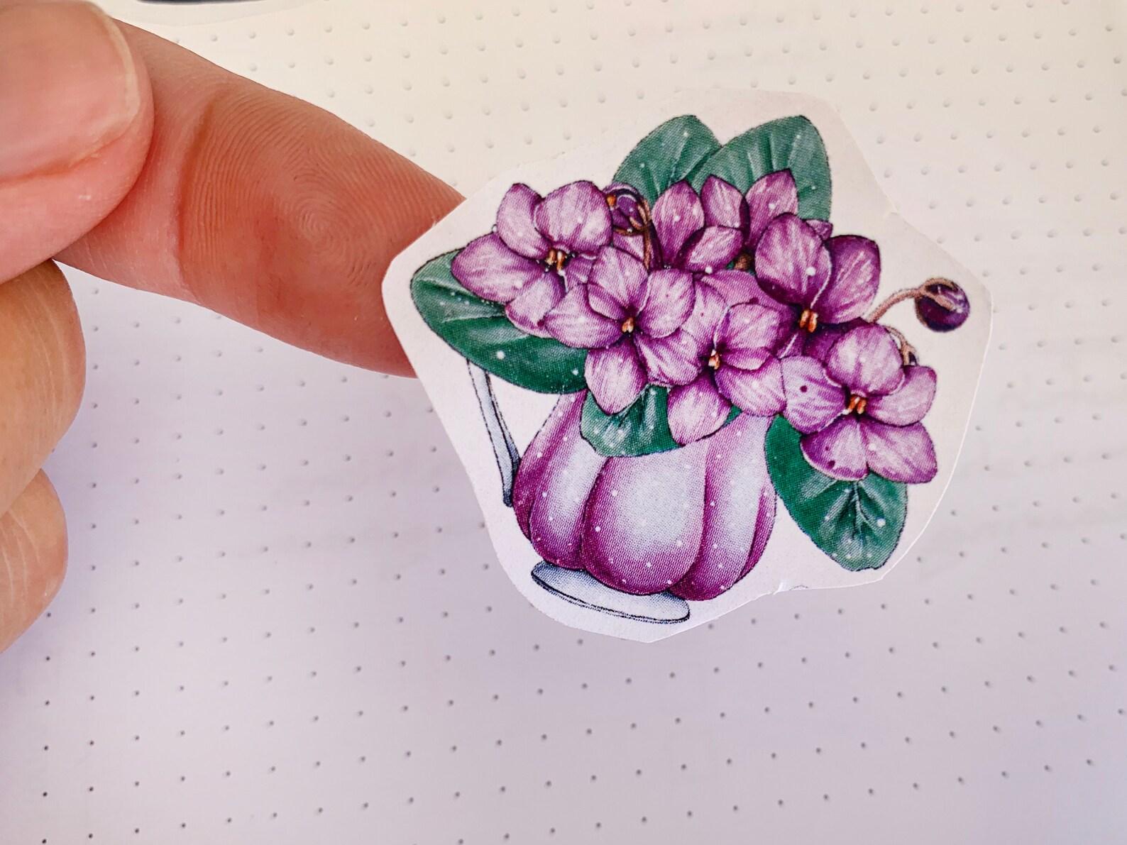 Violet Flower Stickers Printable Planner Stickers Cricut Designs - Etsy