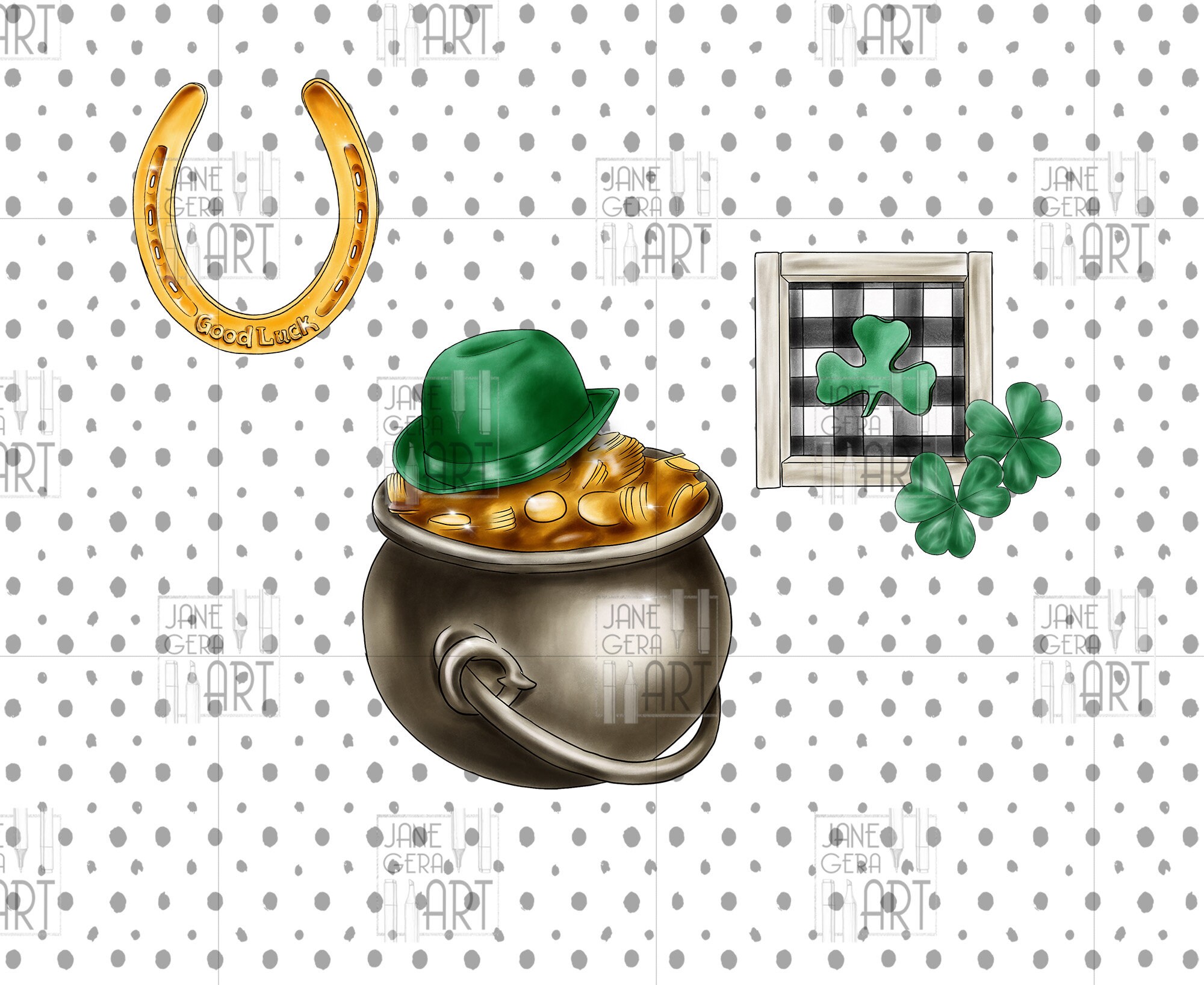 St Patricks Day PNG Clip Art Pot of Gold Clipart Digital - Etsy
