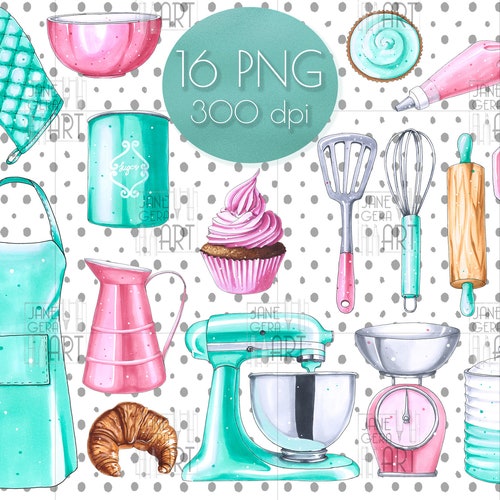 Cupcake Clipart Baking Clip Art Digital Download. - Etsy