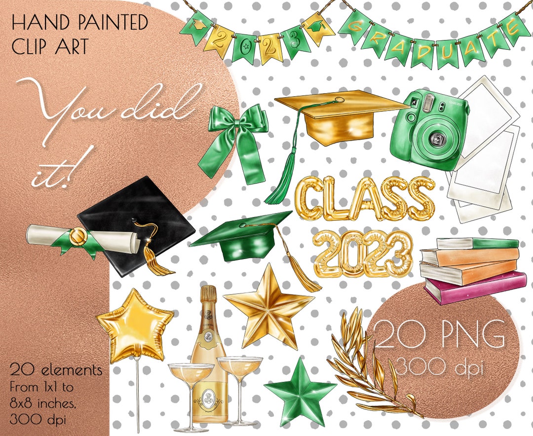 Graduation Clipart 2023 Graduate PNG Clip Art Digital Download - Etsy