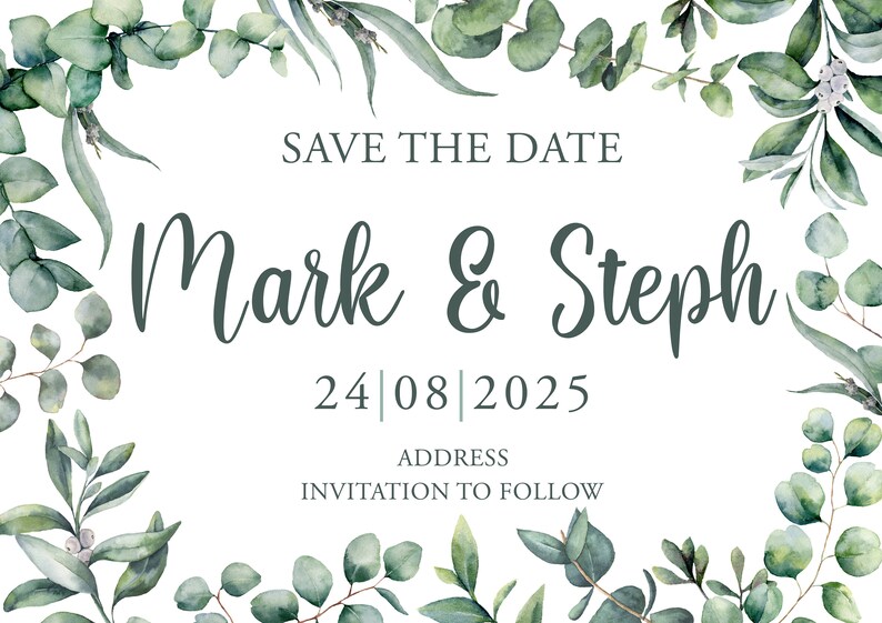 Save the Date Invitation - Etsy