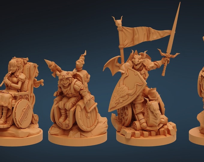 Combat Wheelchair Miniature - Dungeons and Dragons - 3D Printed - Etsy