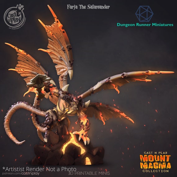 Balrog Fire Demon Dungeons and Dragons 3D Printed | Etsy España