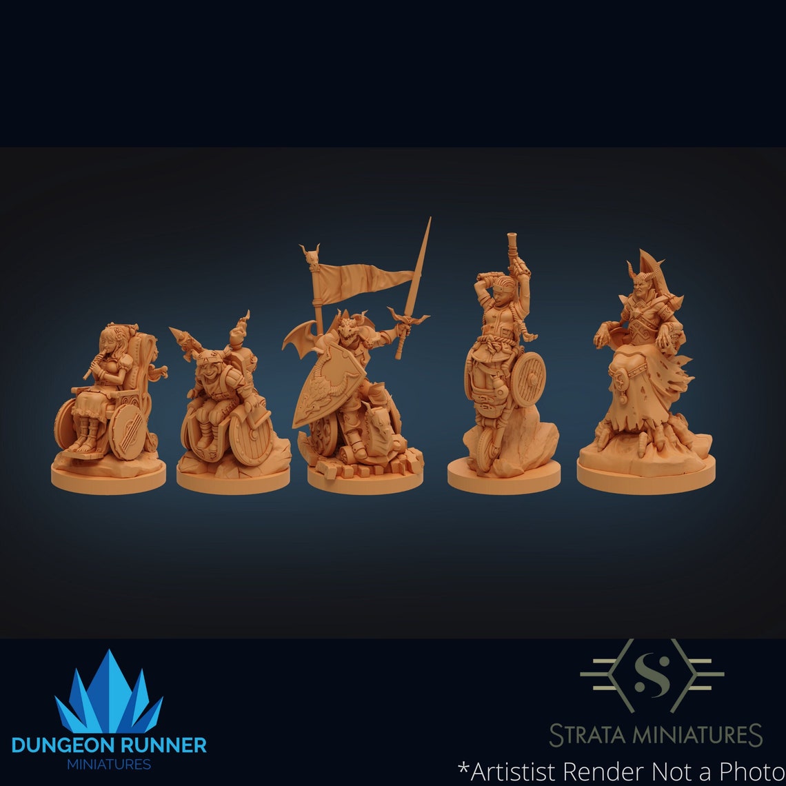 Combat Wheelchair Miniature Dungeons and Dragons 3D | Etsy