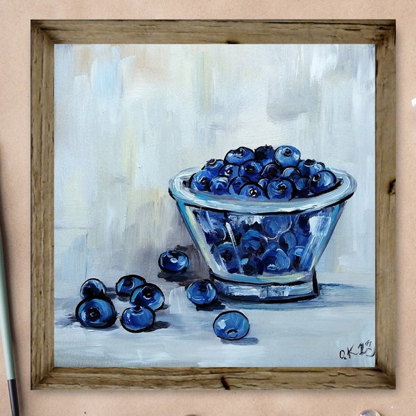 Blueberry Painting - Etsy