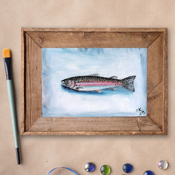 Rainbow Trout Art - Etsy