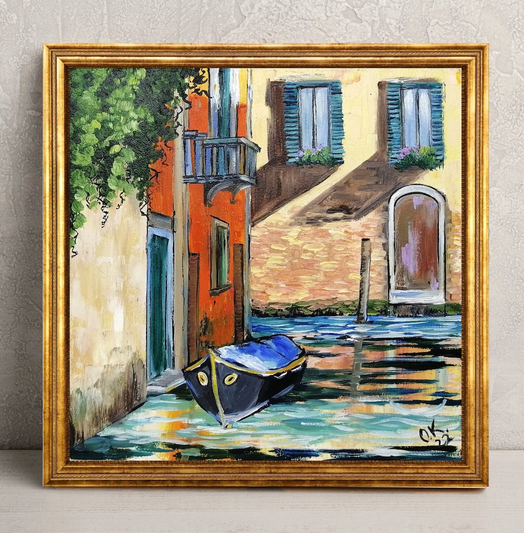 Venice Painting Original Italy Art Small Italian Oil Painting Impasto ...