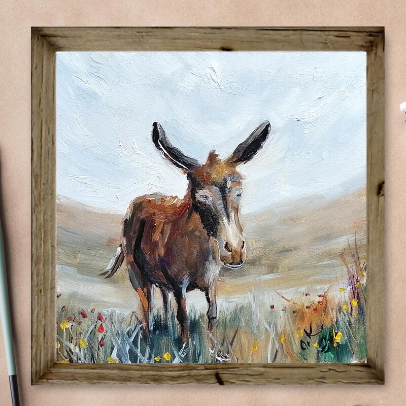 Donkey Paintings - Etsy