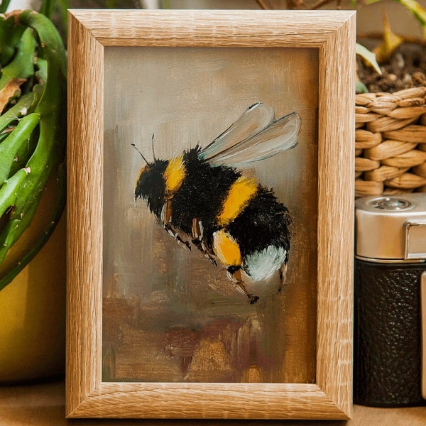 Bee Painting - Etsy