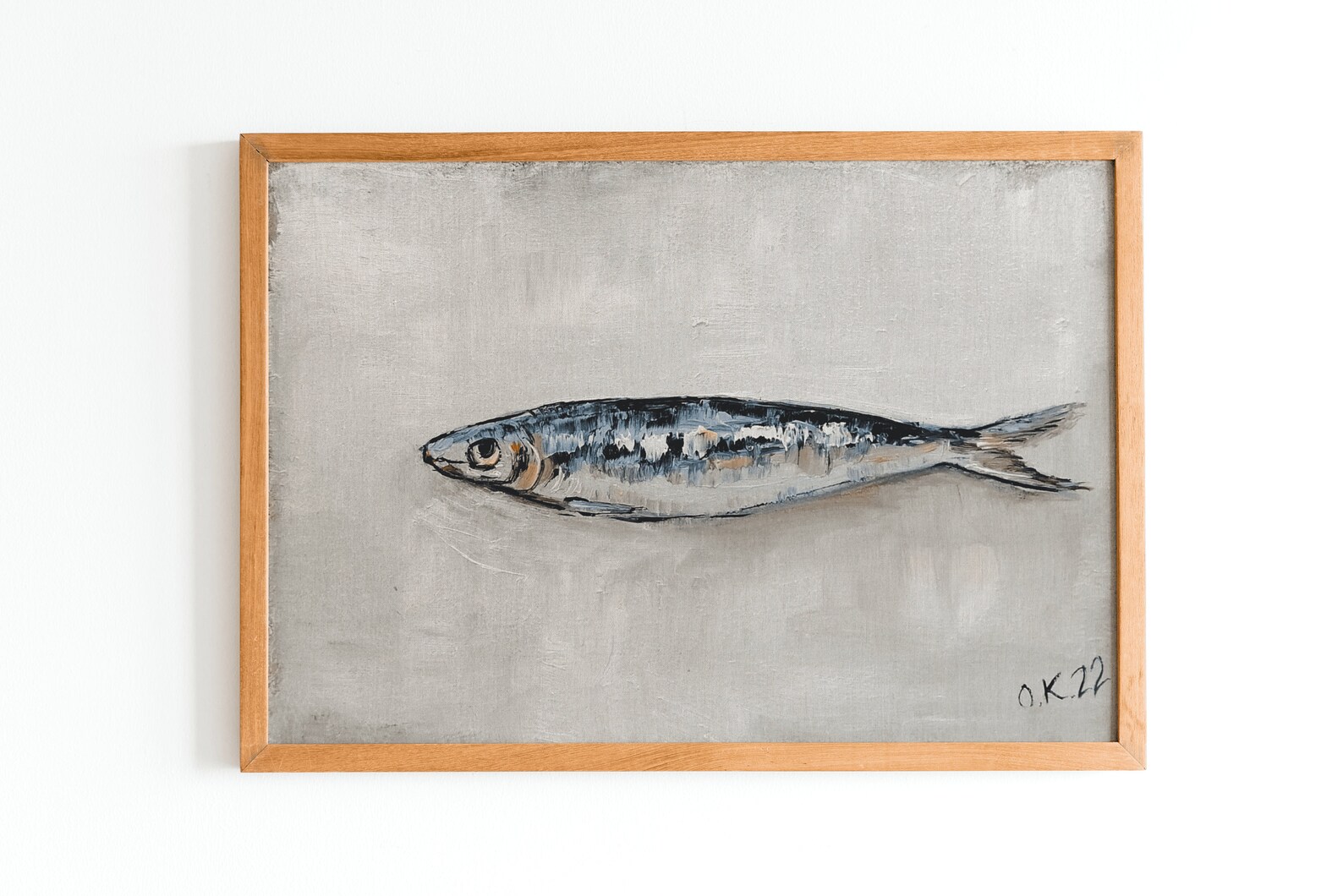 Sardine Art PRINT Painting Sardines Still Life Oil Painting Miniature ...