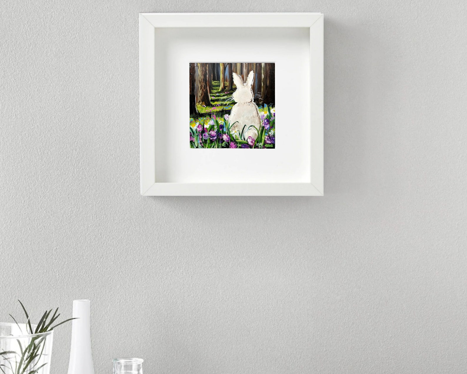 Easter Postcard DIGITAL Printable Bunny Rabbit Postcard 4x4 - Etsy