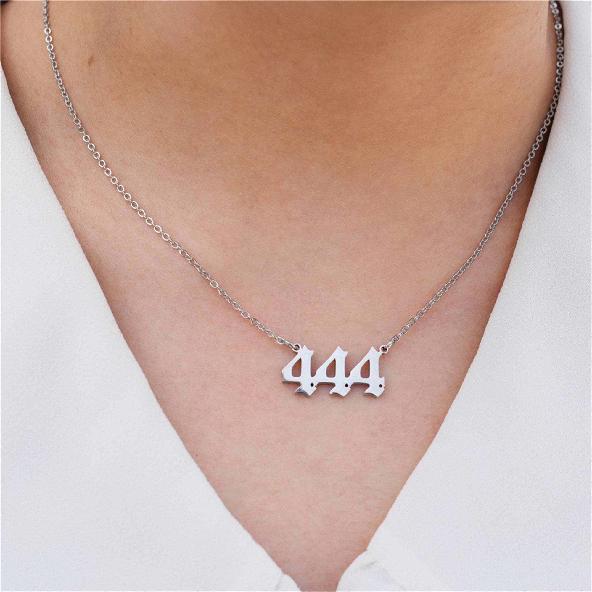 Custom Angel Number Necklacesold English Necklacegold Name - Etsy