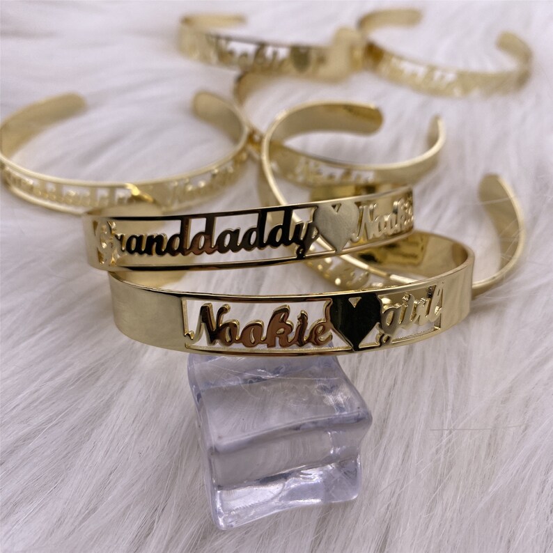 Personalized Name Banglecustom Name Banglename Cuff - Etsy