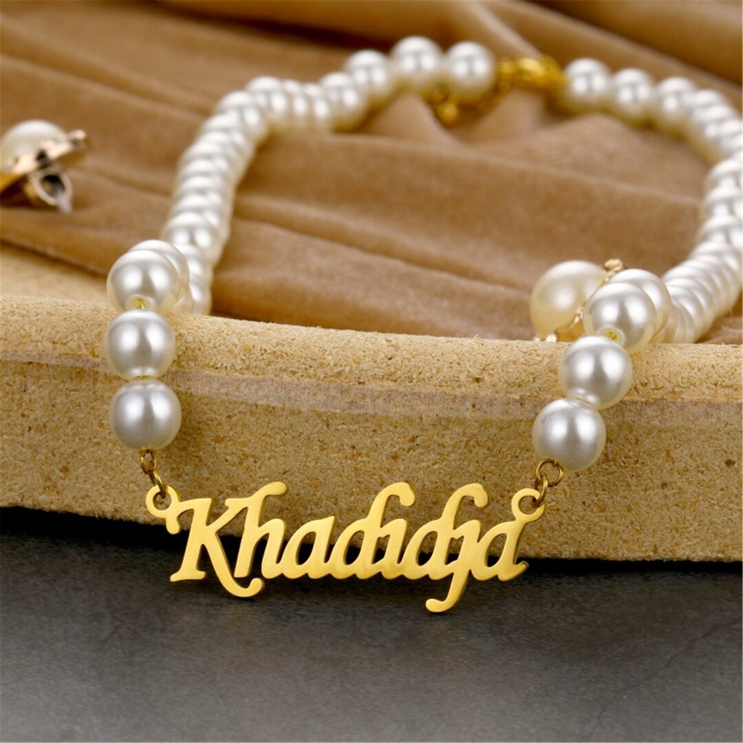 Personalized Pearl Necklace Name Pearl Necklaces Custom Pearl Necklace ...