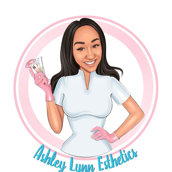 Cartoon Logo Design Esthetician - Etsy