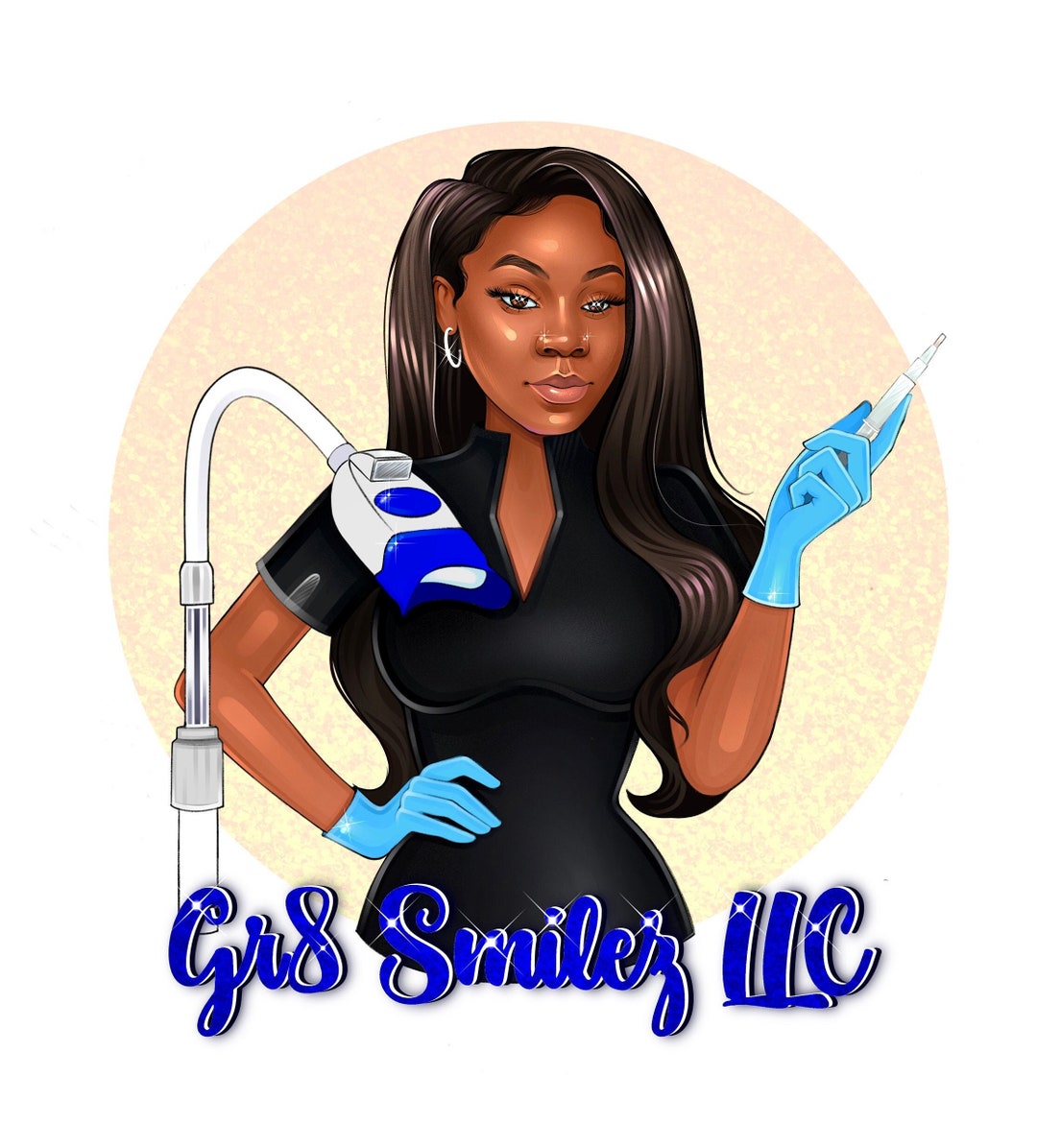 Teeth Whitening Logo Design, Dental Hygienist Cartoon Logo, Dental ...