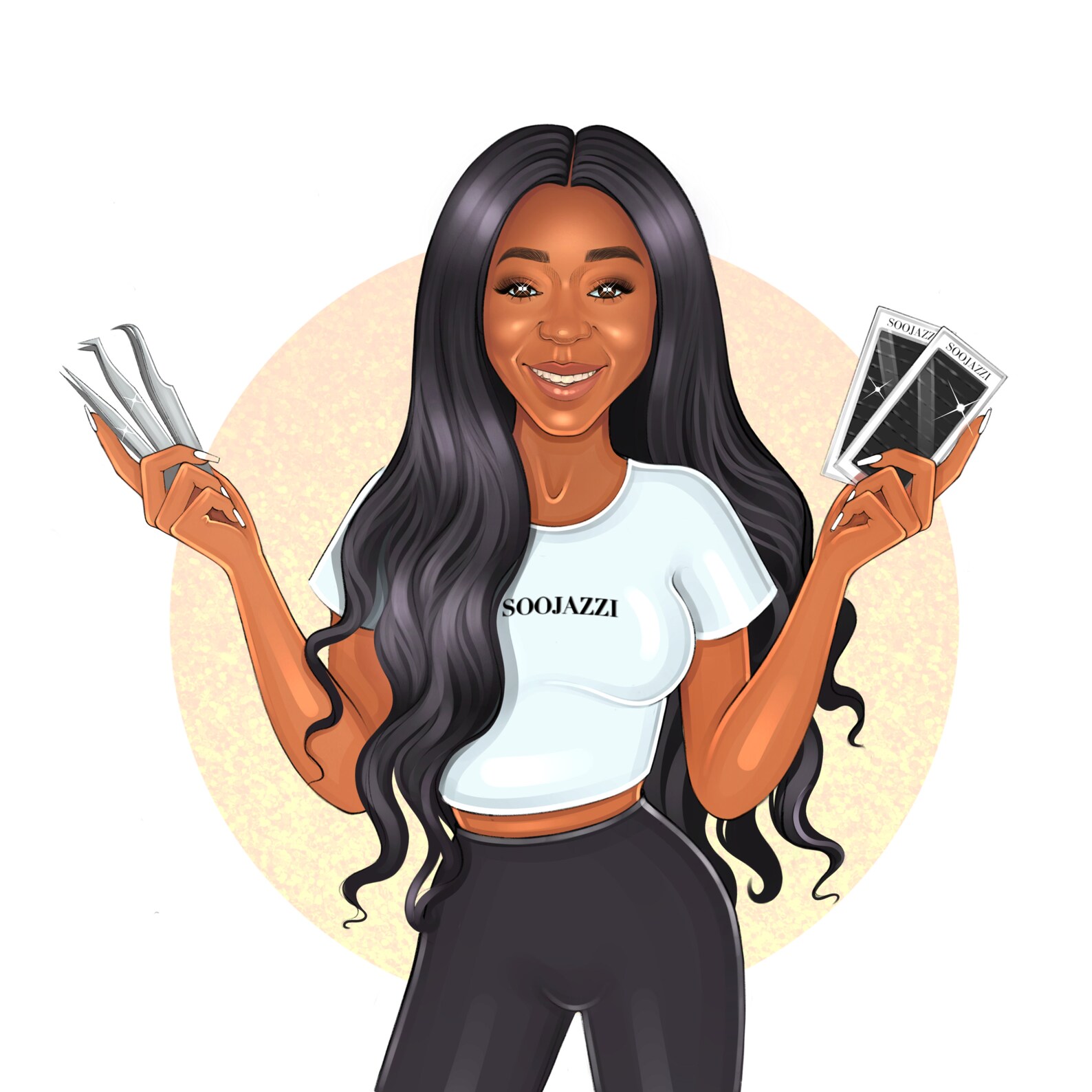 Custom Digital Portrait Esthetician Beauty Logo Personalized | Etsy