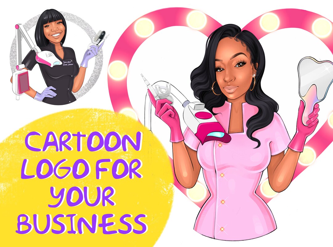 Custom Cartoon Logo From Your Photo, Caricature Portrait, Lash Artist ...