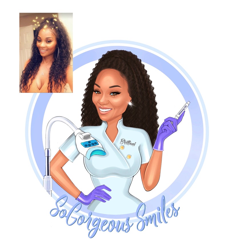 Teeth Whitening Logo Teeth Gem Cartoon Logo Custom Cartoon - Etsy