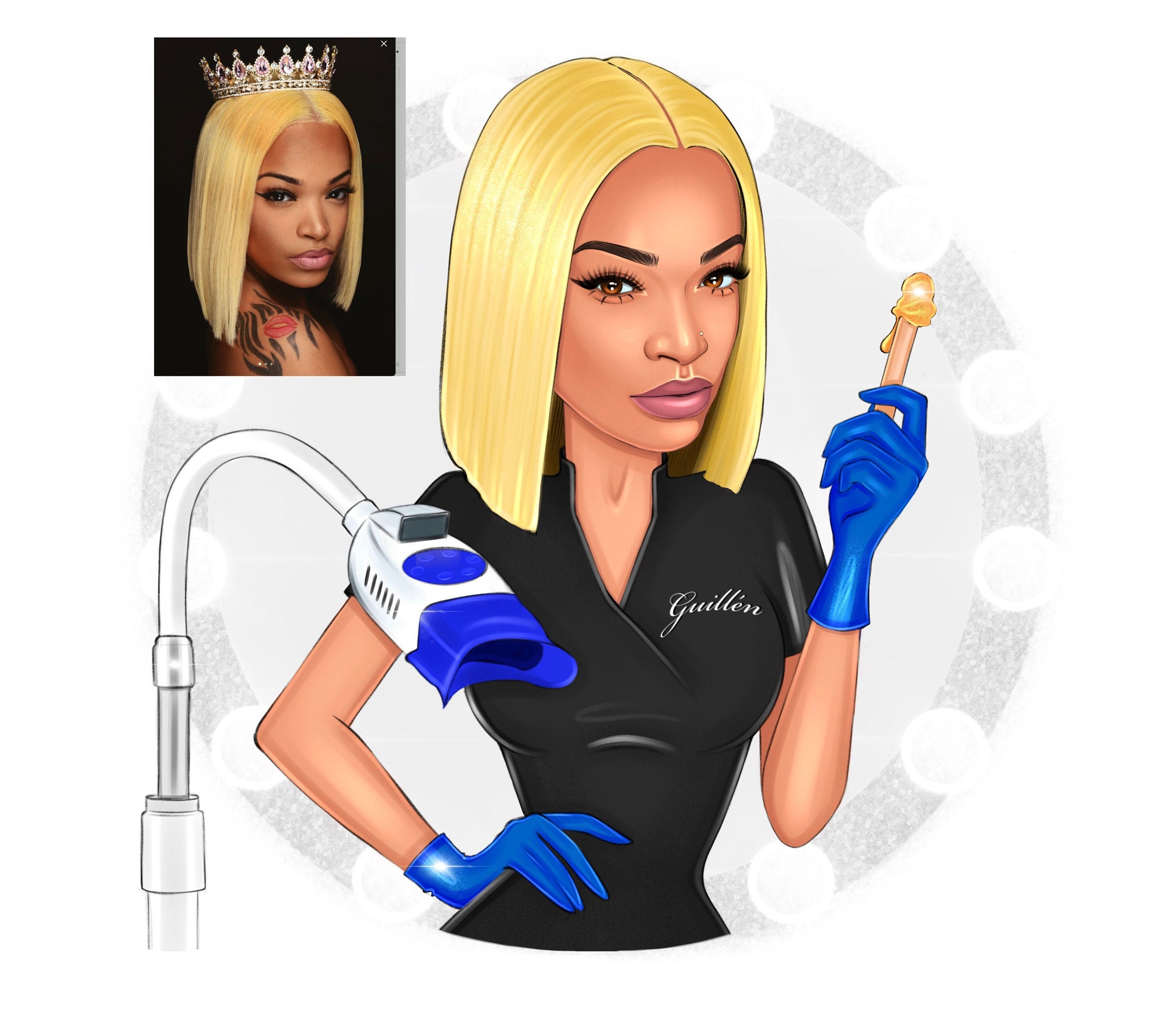 Teeth whitening logo Teeth gem cartoon logo Custom cartoon | Etsy