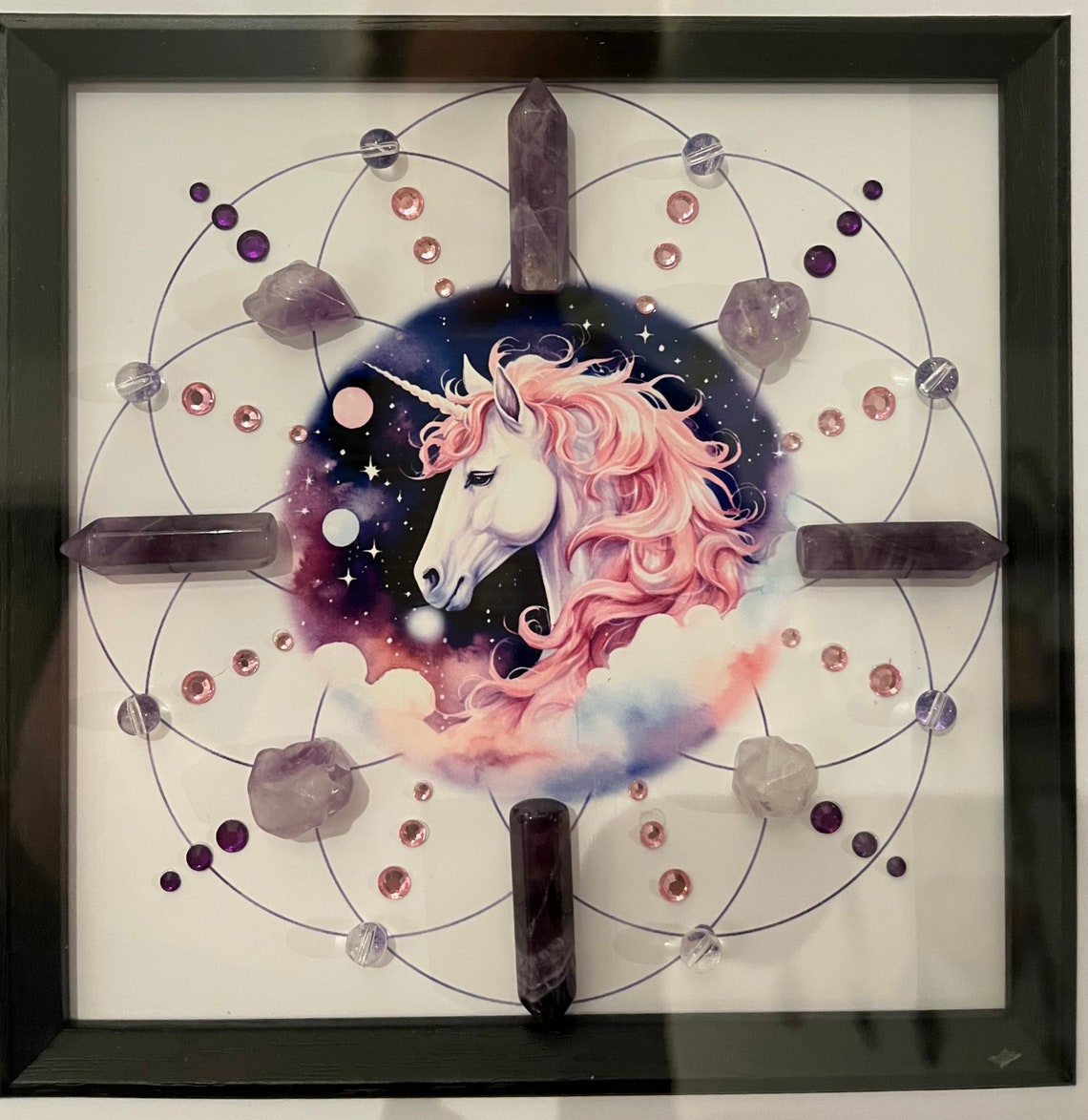 Handmade Crystal Grid Unicorn - Etsy