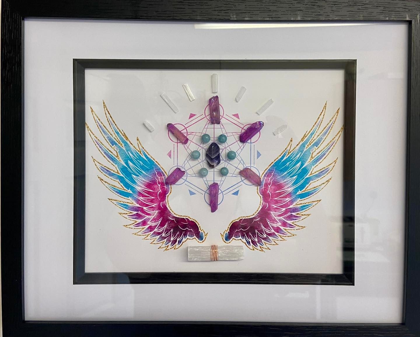 Custom Crystal Grid Angel Wings - Etsy