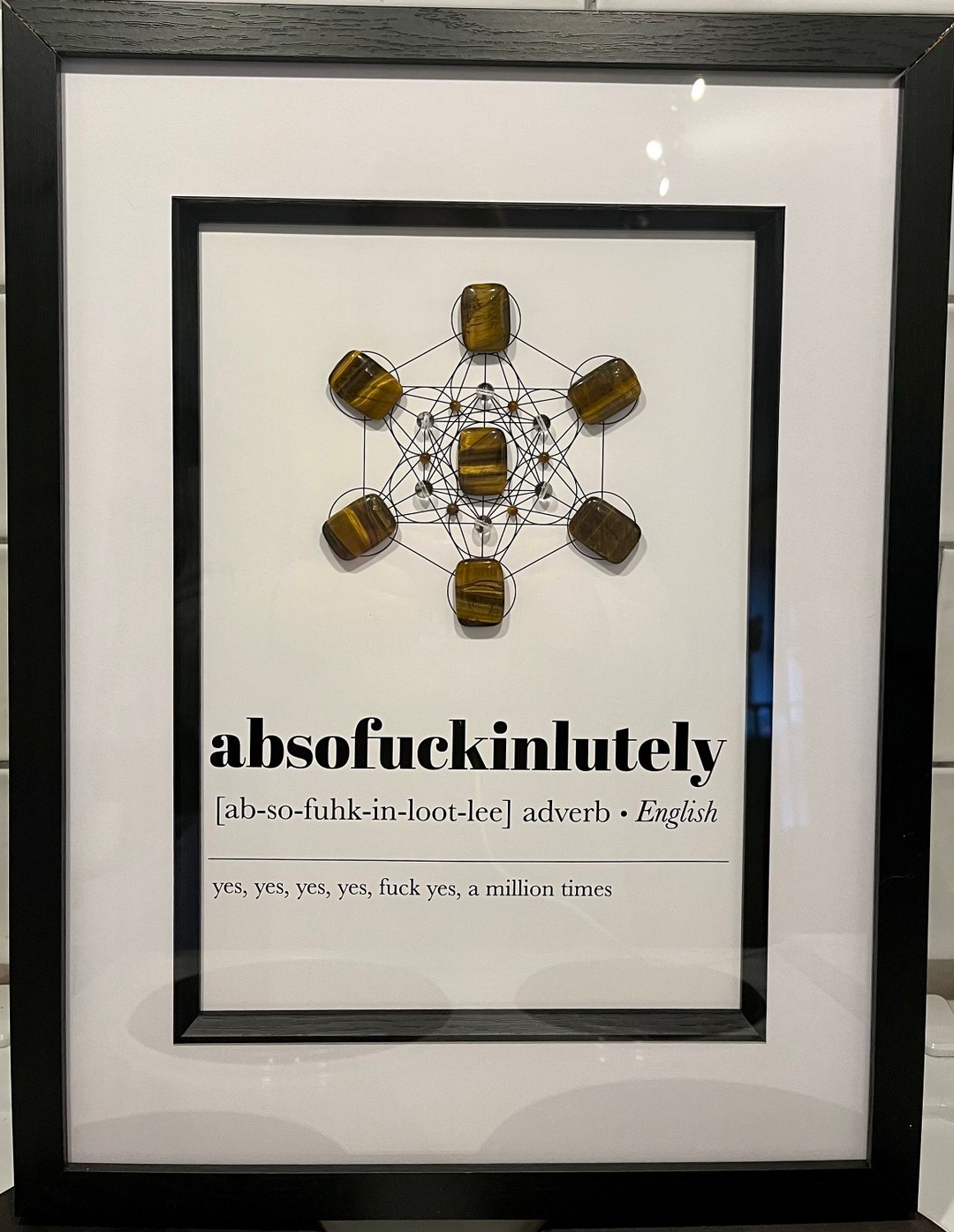 Framed Crystal Grid - Courage & Confidence - Etsy