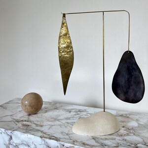 Balance Sculpture | Ceramic and Brass Kinetic Sculpture | Art for Home ...