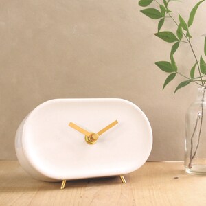 Clock for Office Desk | Modern Shelf Clock With Golden Hands | Beside ...