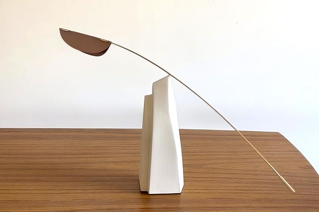 Kinetic Sculpture | Ceramic and Brass Free Standing Tabletop Mobile - Etsy