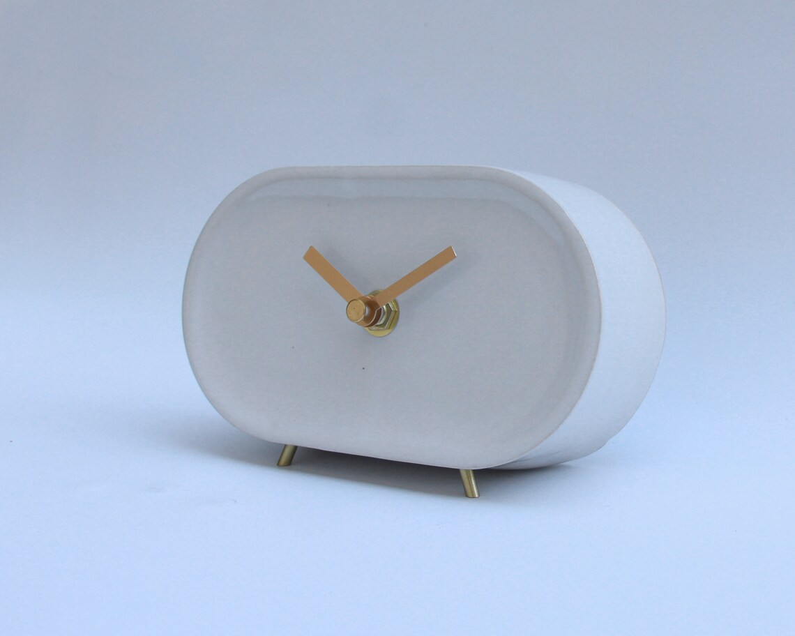 Modern Ceramic Shelf Clock Home Office Decor - Etsy
