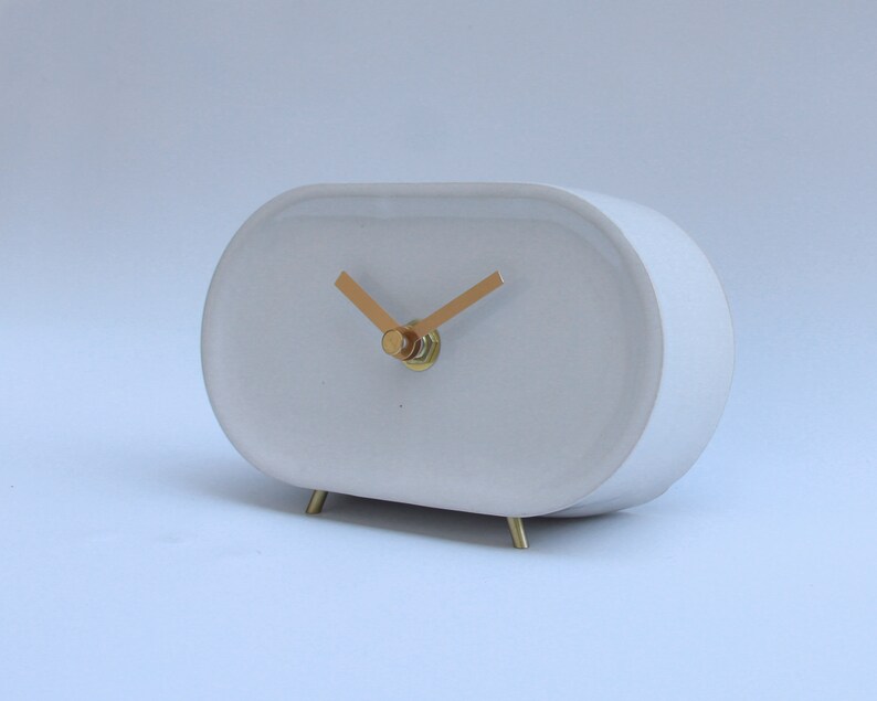 Modern Ceramic Shelf Clock Home Office Decor - Etsy
