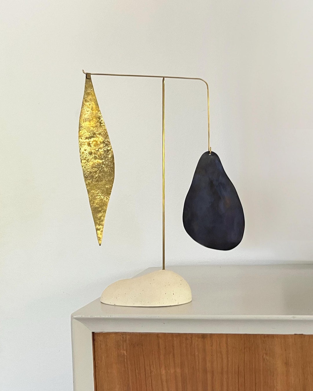 Balance Sculpture | Ceramic and Brass Kinetic Sculpture | Art for Home ...